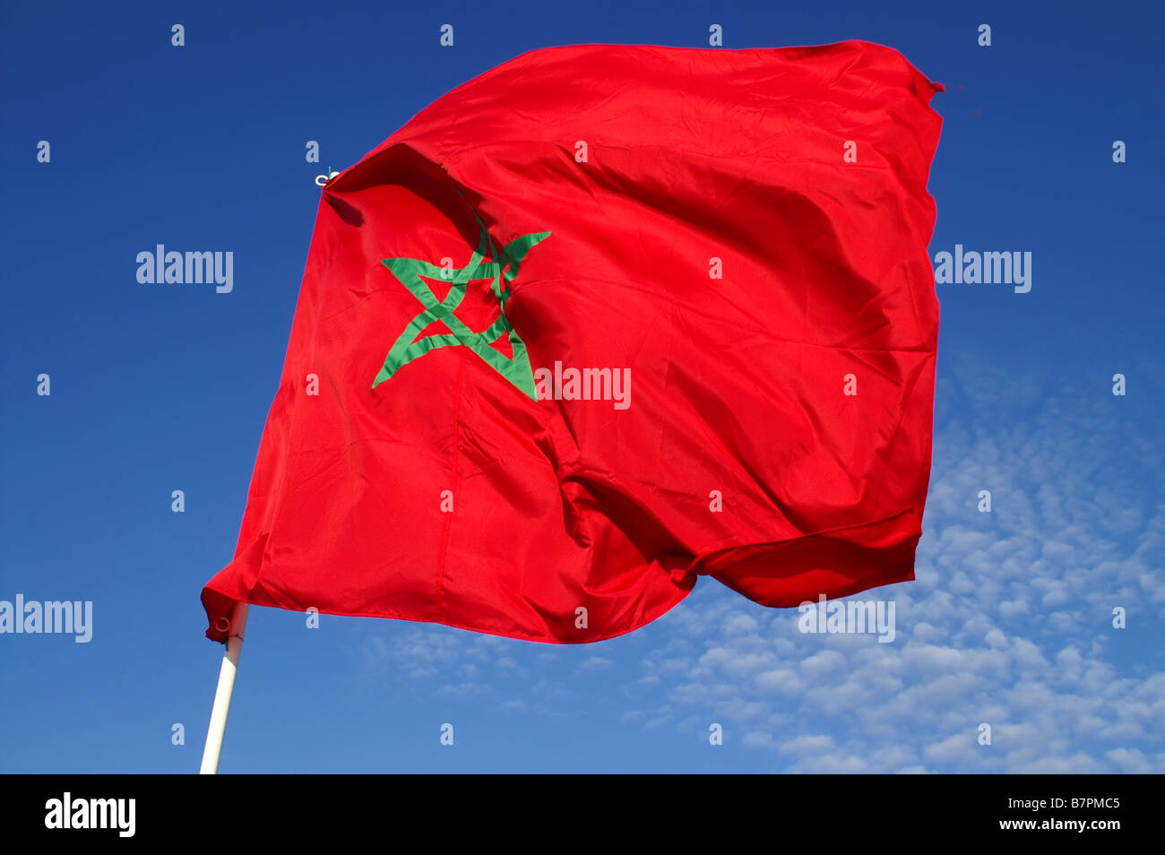 Moroccan flag, Morocco Stock Photo - Alamy