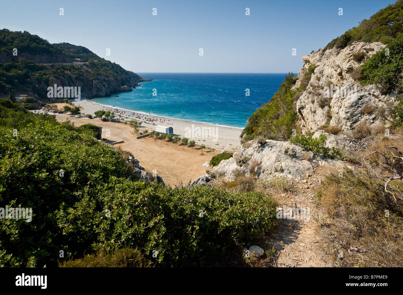 Beautiful beach on a greek island Stock Photo - Alamy