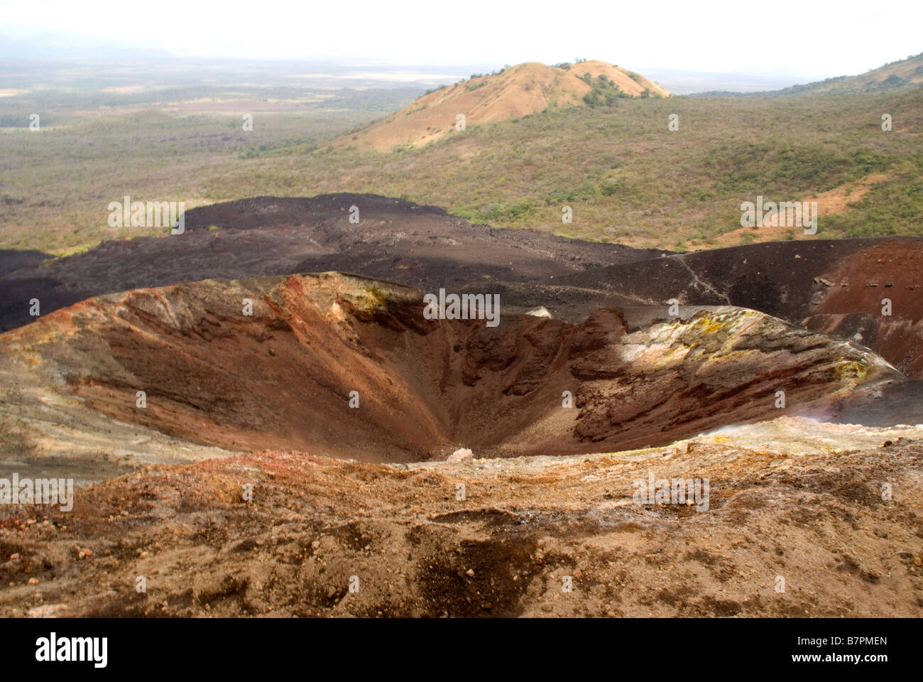 Cerro Negro Volcano crater Stock Photo - Alamy