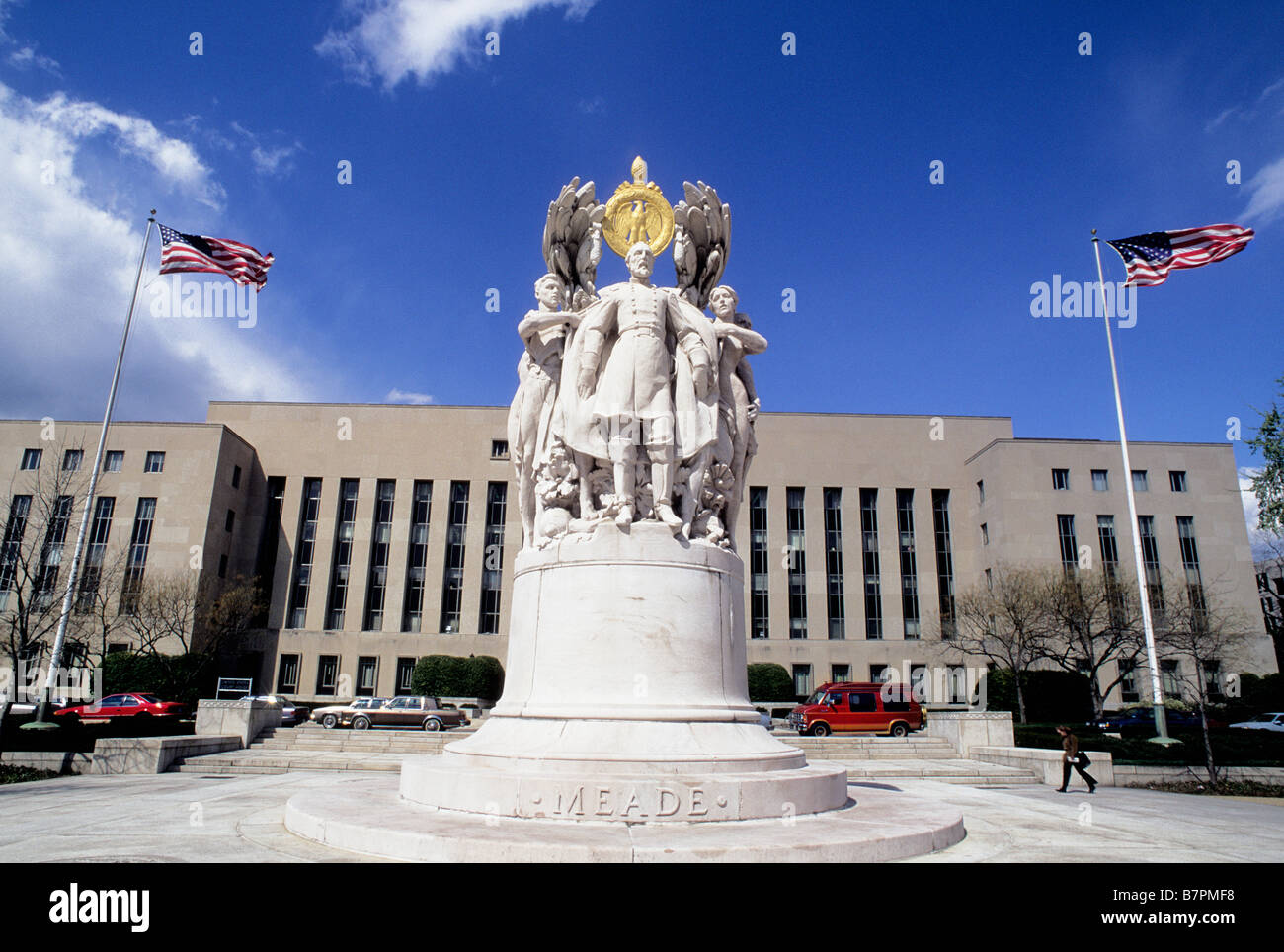 USA Washington DC General George Gordon Meade Statue and the United ...