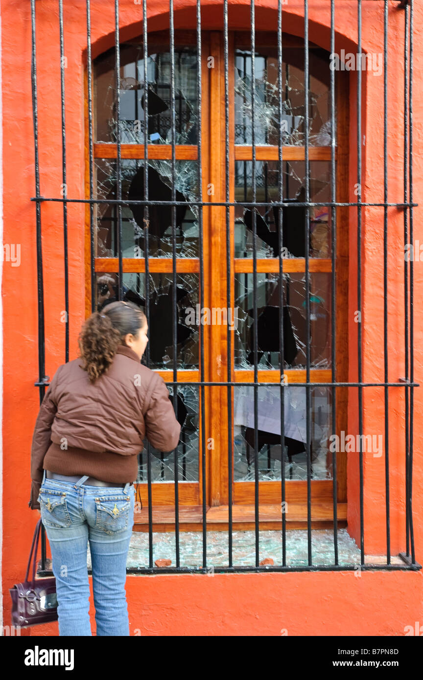 post riot window Stock Photo - Alamy
