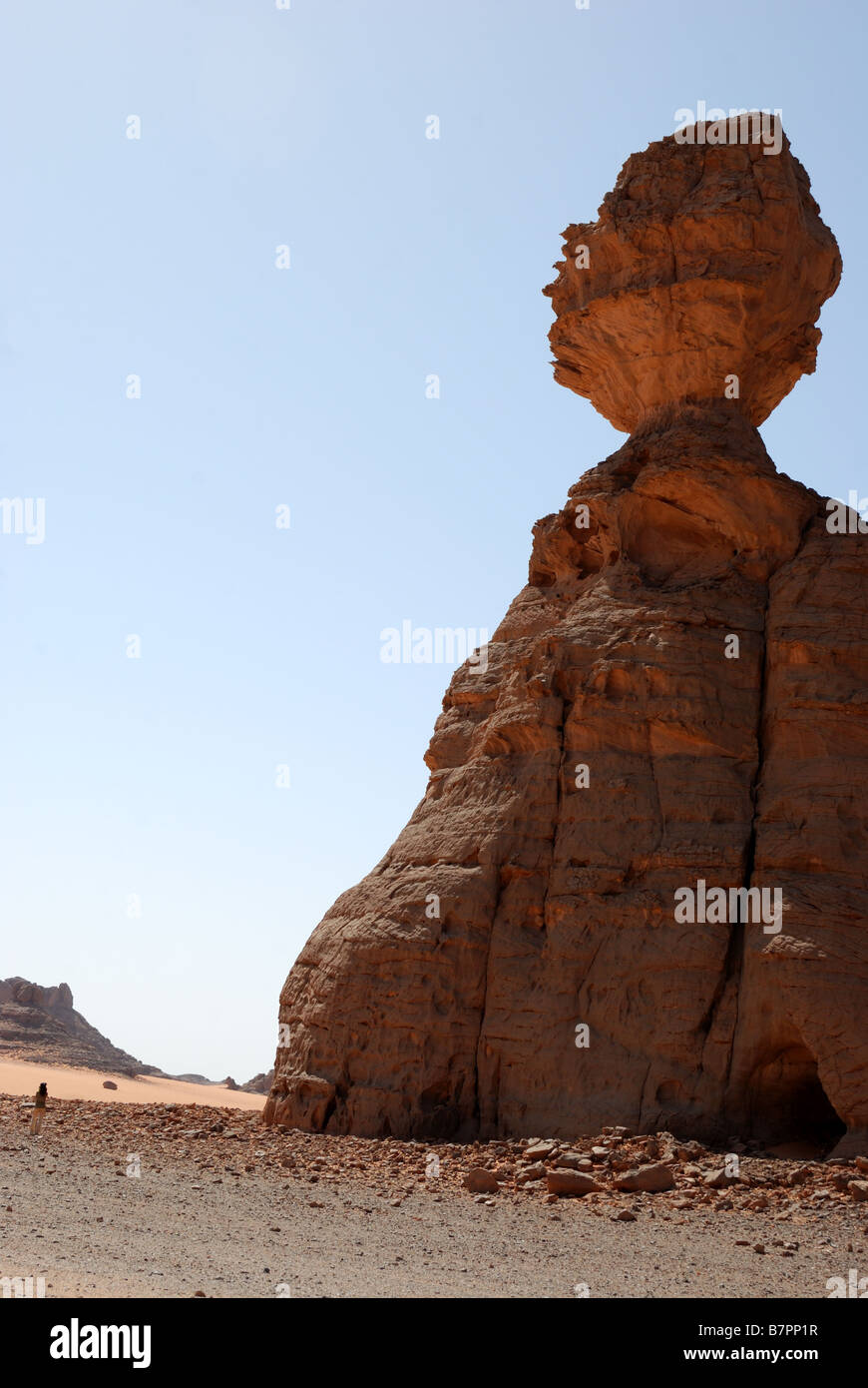 Rock tower in Tadrart Acacus Stock Photo - Alamy