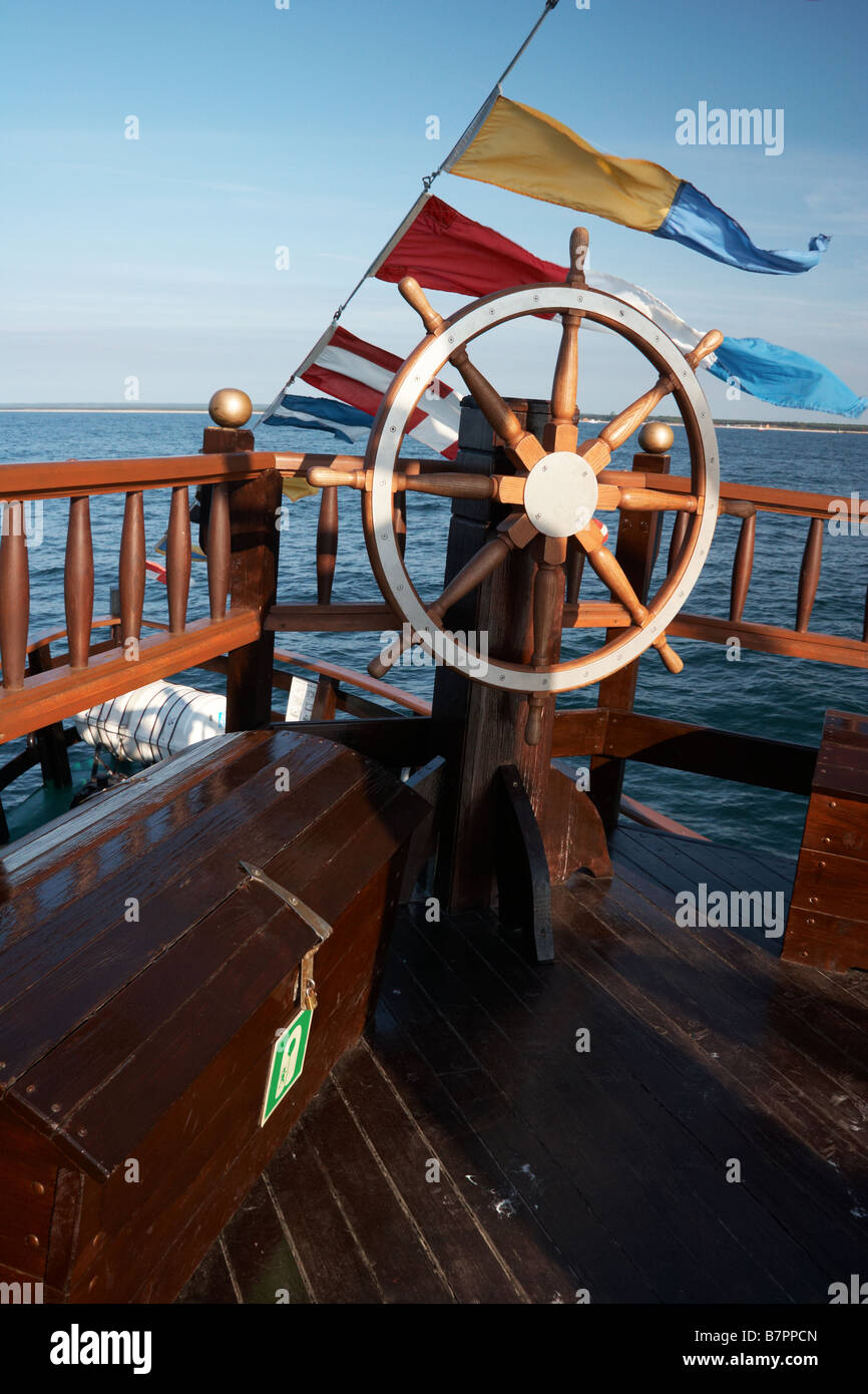 steering wheel of a ship Stock Photo - Alamy