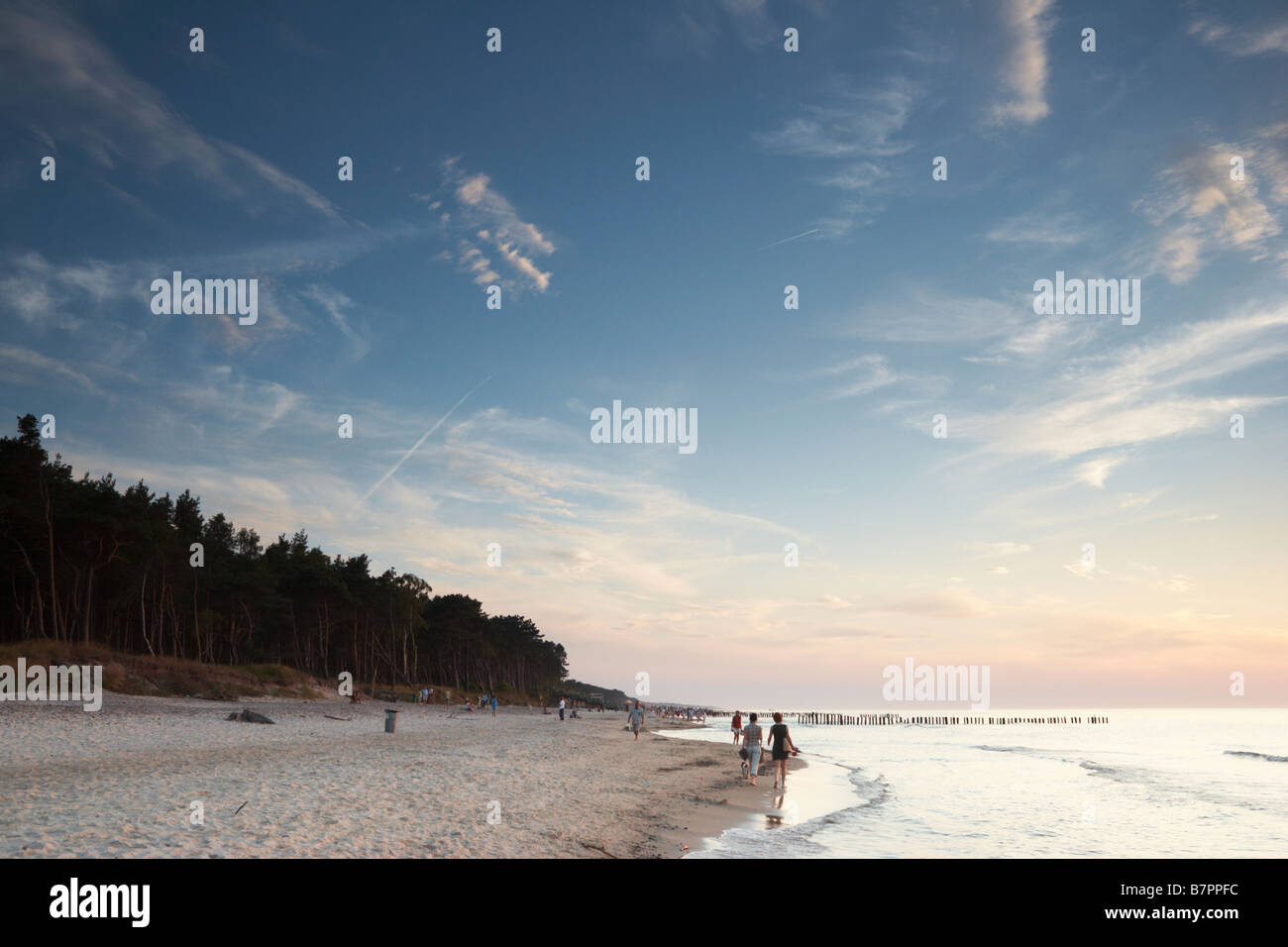 Walk around the beach during sunset Stock Photo - Alamy