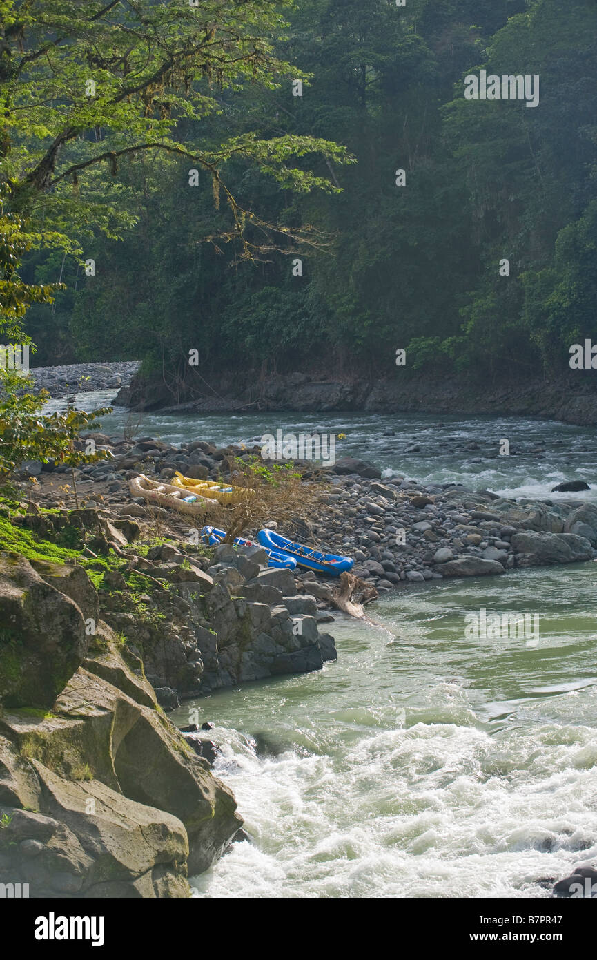 Central America, Costa Rica. The wild and beautiful Pacuare River Stock ...