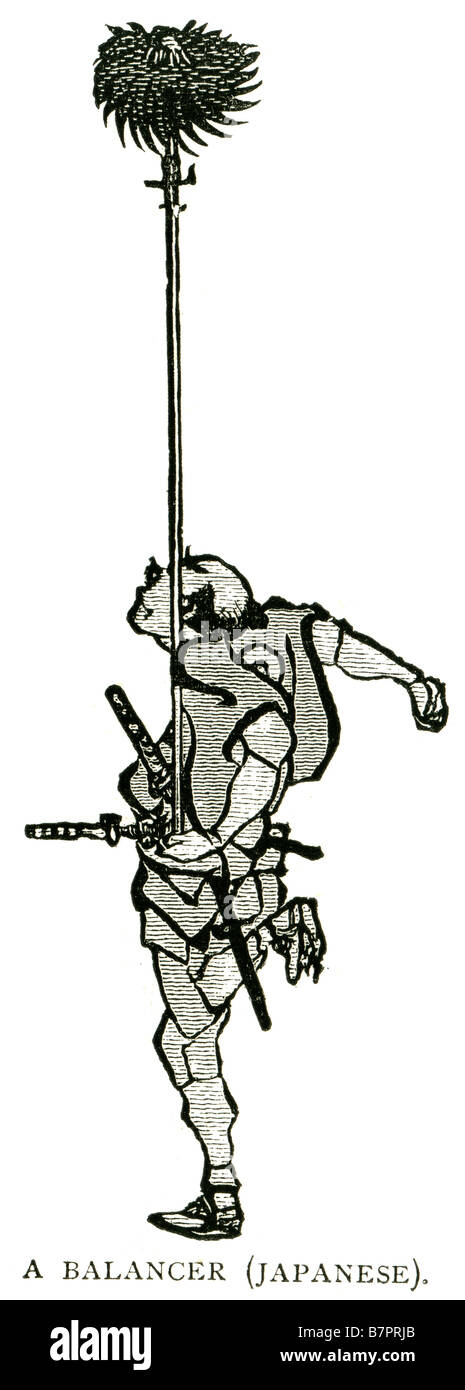 Ba-lancer Japan Japanese act tricks man performance stilts traditional ...