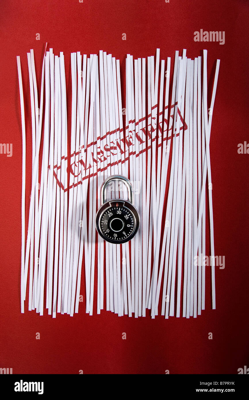 Confidential document paper Stock Photo - Alamy