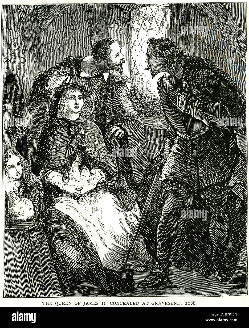 Queen James II concealed Gravesend 1688 hiding royalty royal inside ...