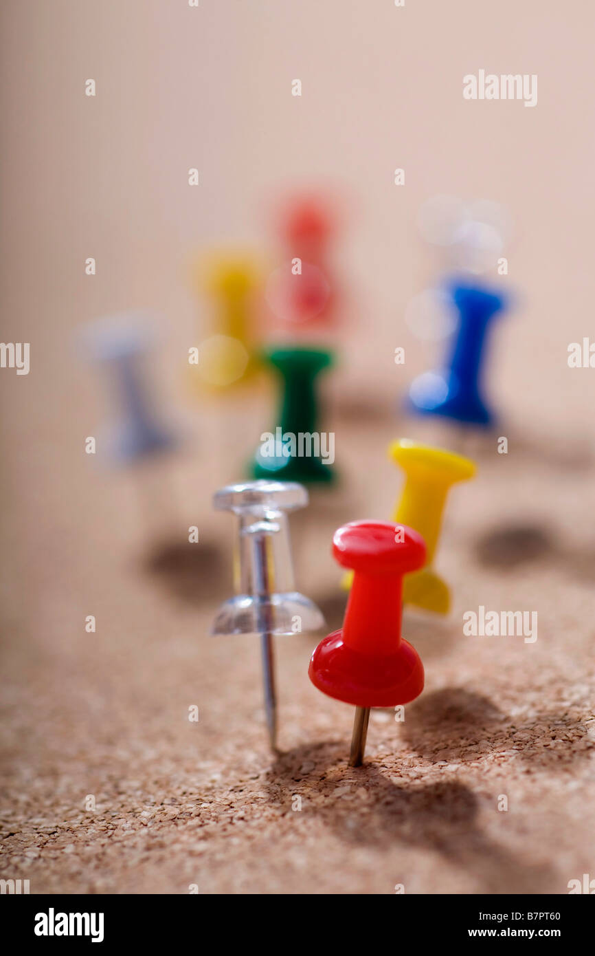 Notice-board and pins Stock Photo - Alamy
