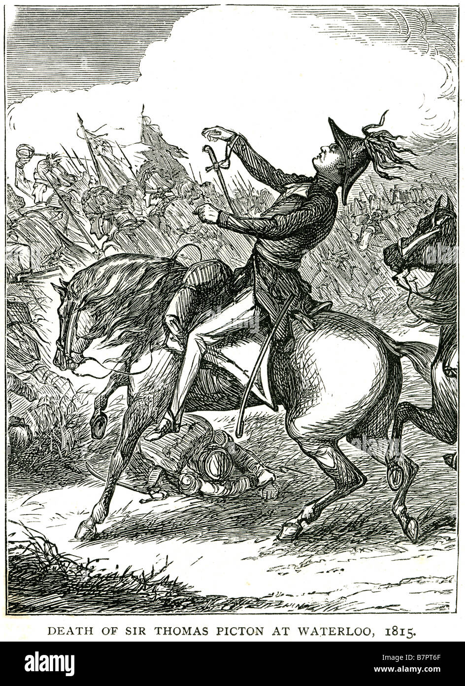 Death Sir Thomas Picton Waterloo 1815 lieutenant general campaign ...