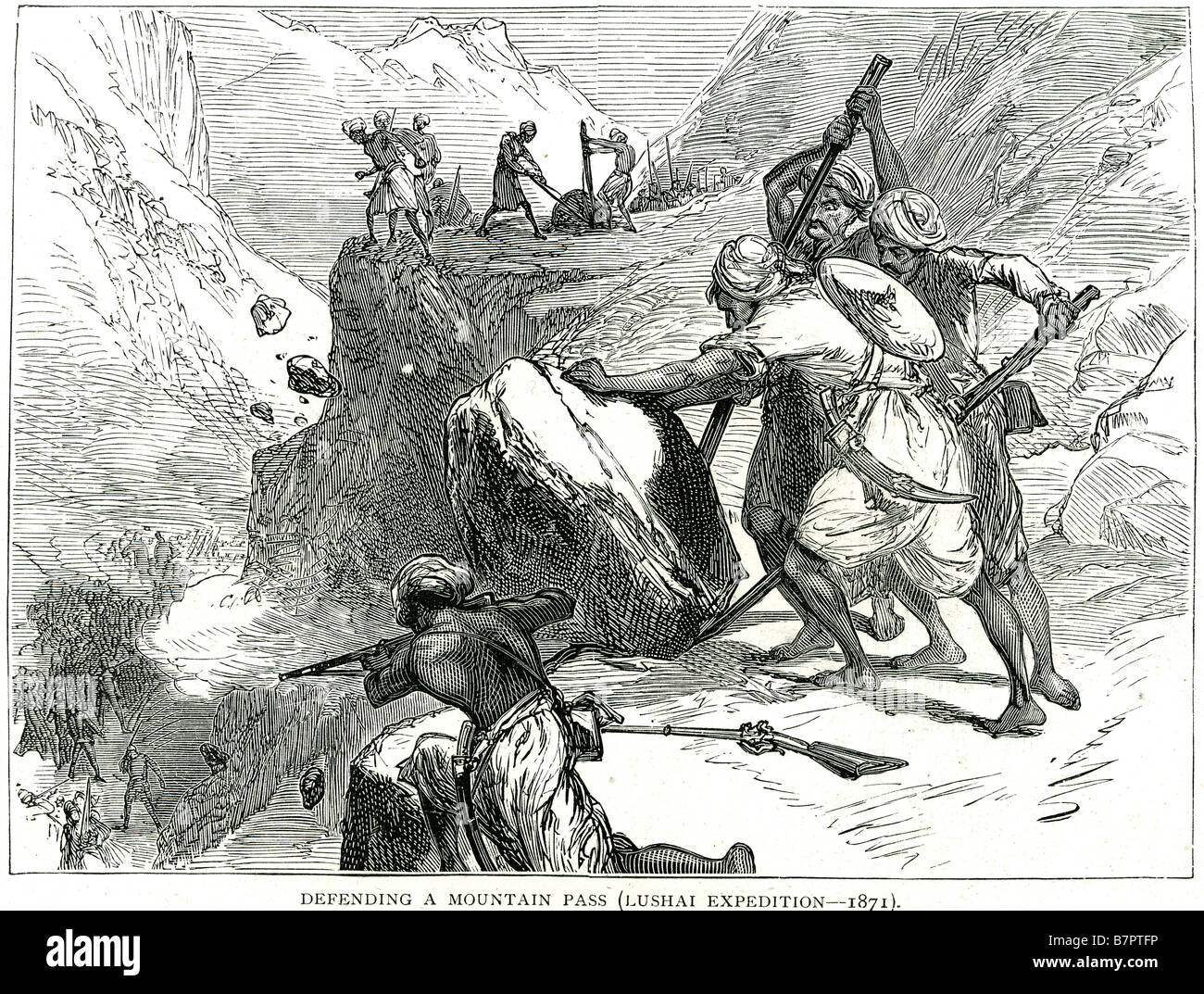 Defending Mountain Pass Lushai Expedition 1871 Ambush Mountain Fighting ...