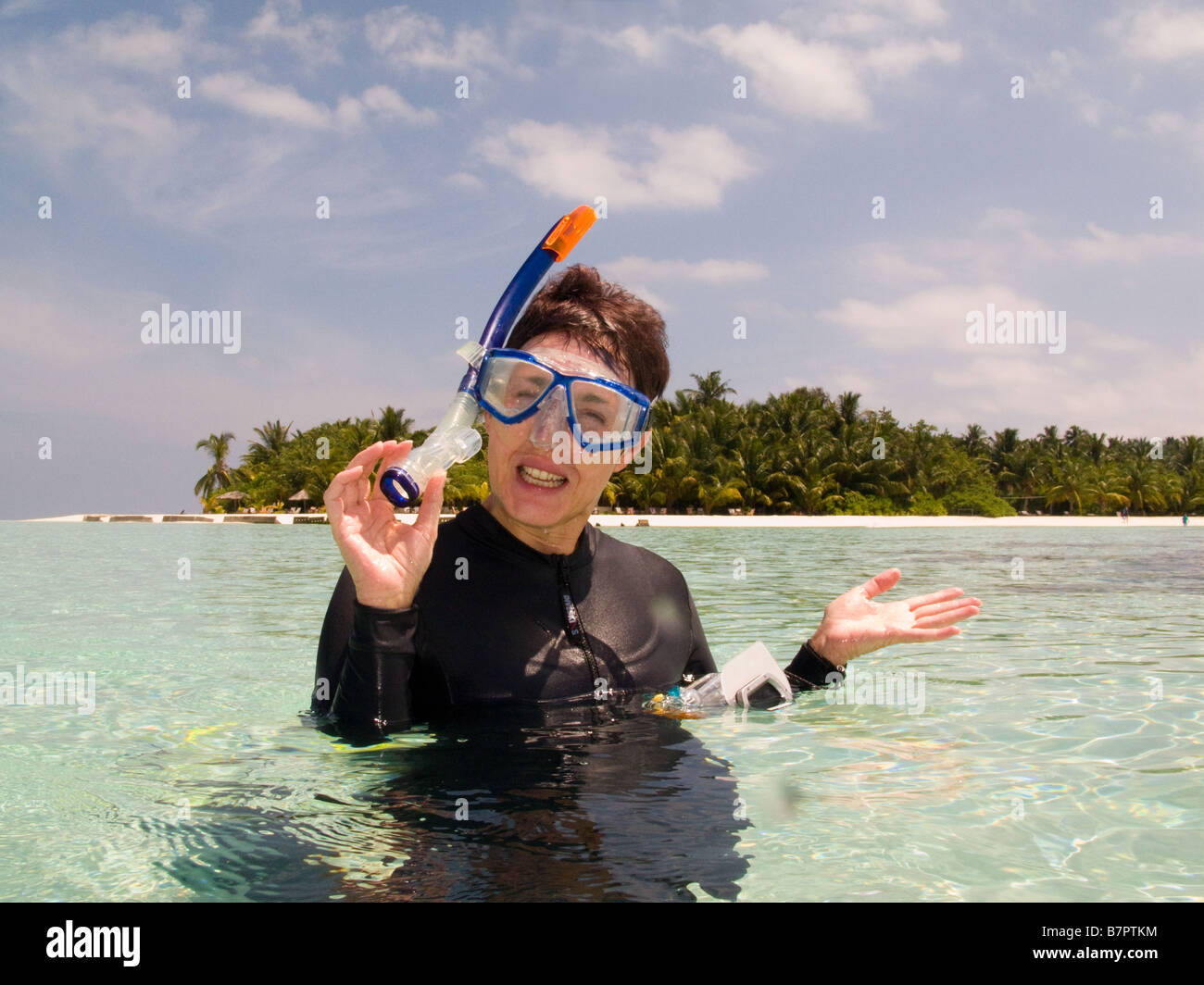 Woman Wetsuit Snorkel High Resolution Stock Photography and Images - Alamy