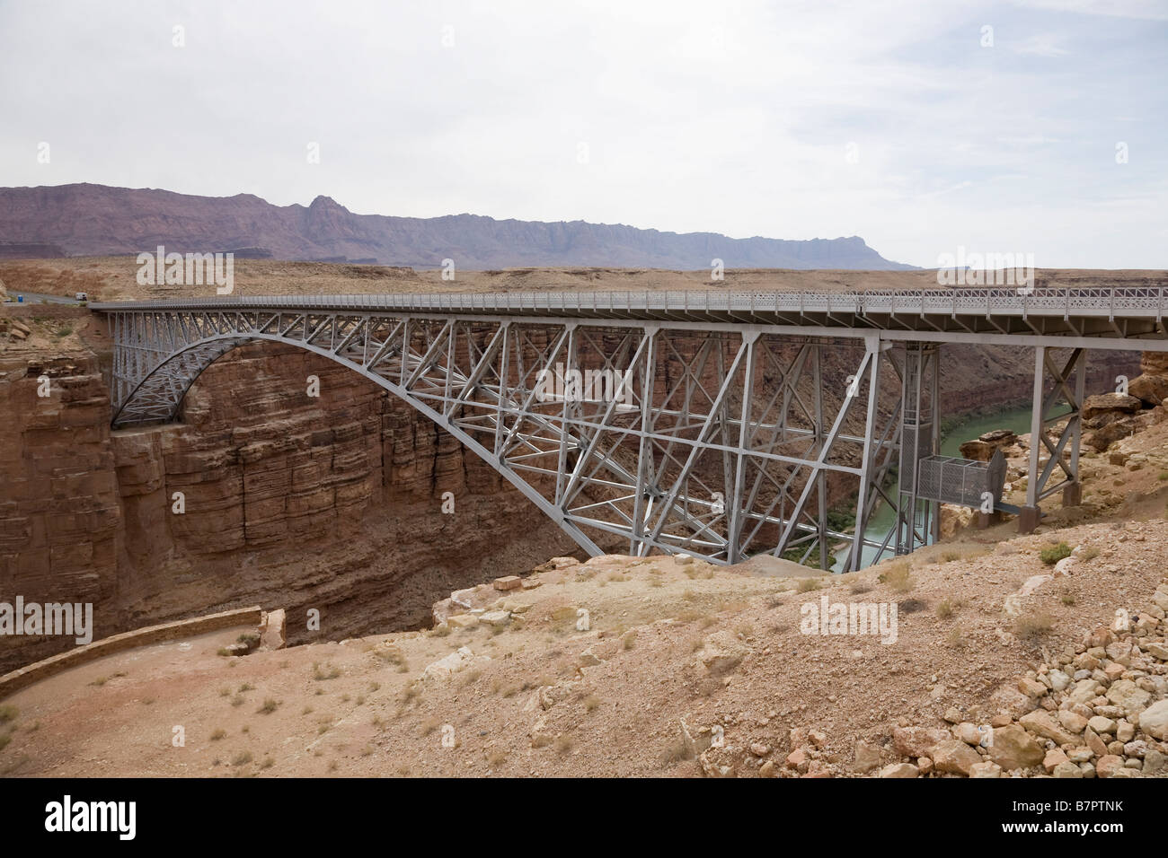 Navajo Bridge - Steel Arch Bridge over the Marble Canyon and the ...