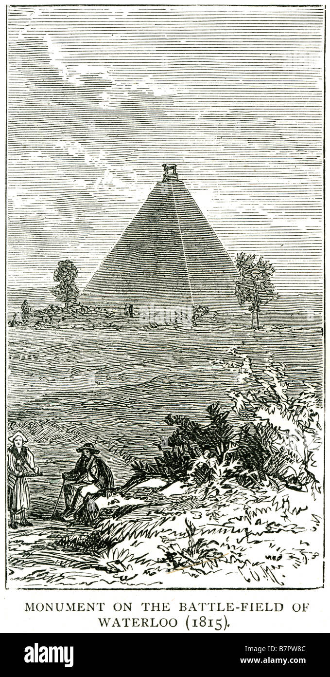 monument on the battle field of waterloo 1815 Some portions of the ...