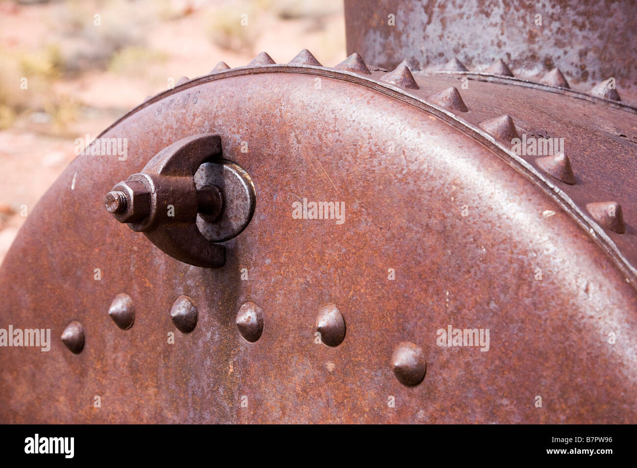Ancient rusty Boiler of a steam engine Stock Photo - Alamy