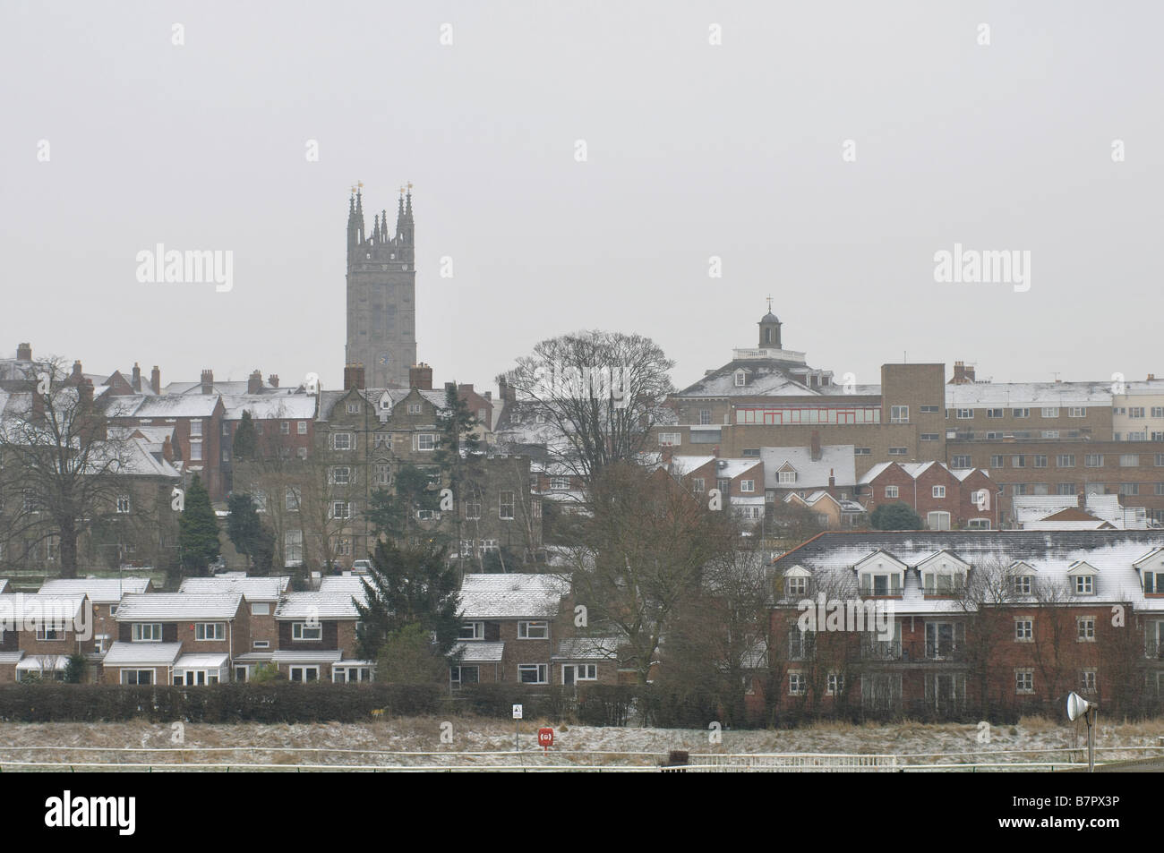 Warwick town centre in winter, Warwickshire, England, UK Stock Photo ...