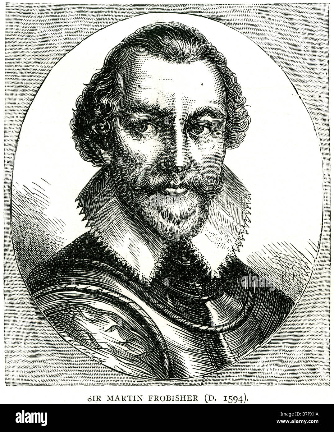 Sir Martin Frobisher 1594 Portrait profile face head (c. 1535 or 1539 ...