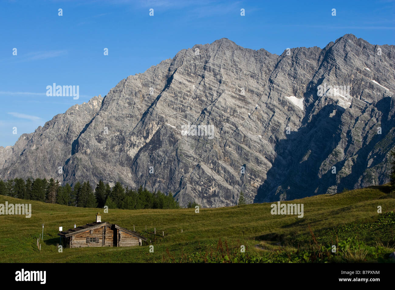 Watzmann and Gotzenalm lodge near Koenigssee Berchtesgaden Alps Germany ...