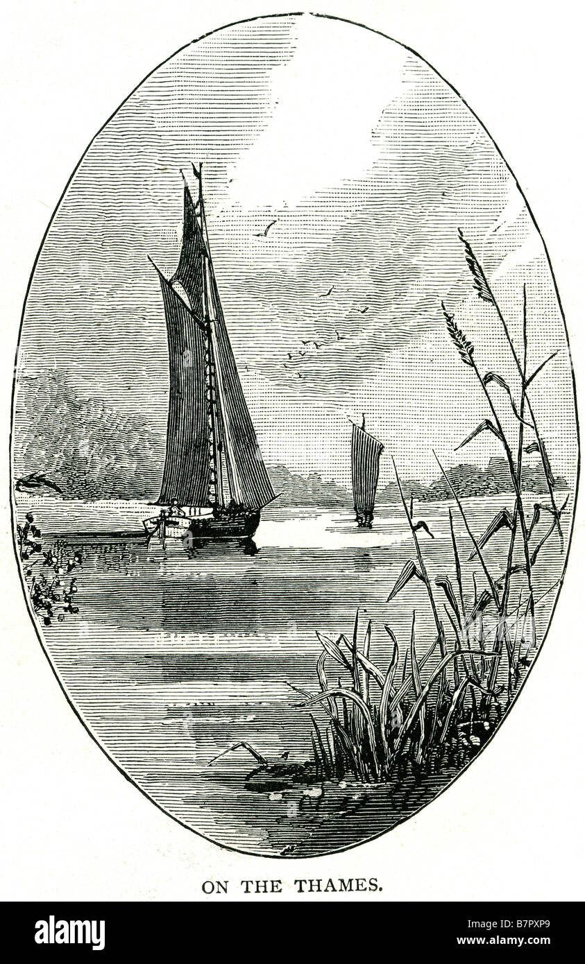 Thames London sailing river boat recreational sail water The Thames is ...