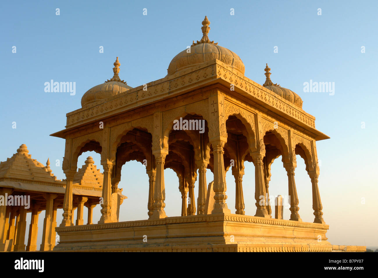 sandstone carved cenotaph buildings at bada bagh or barra bagh by ...