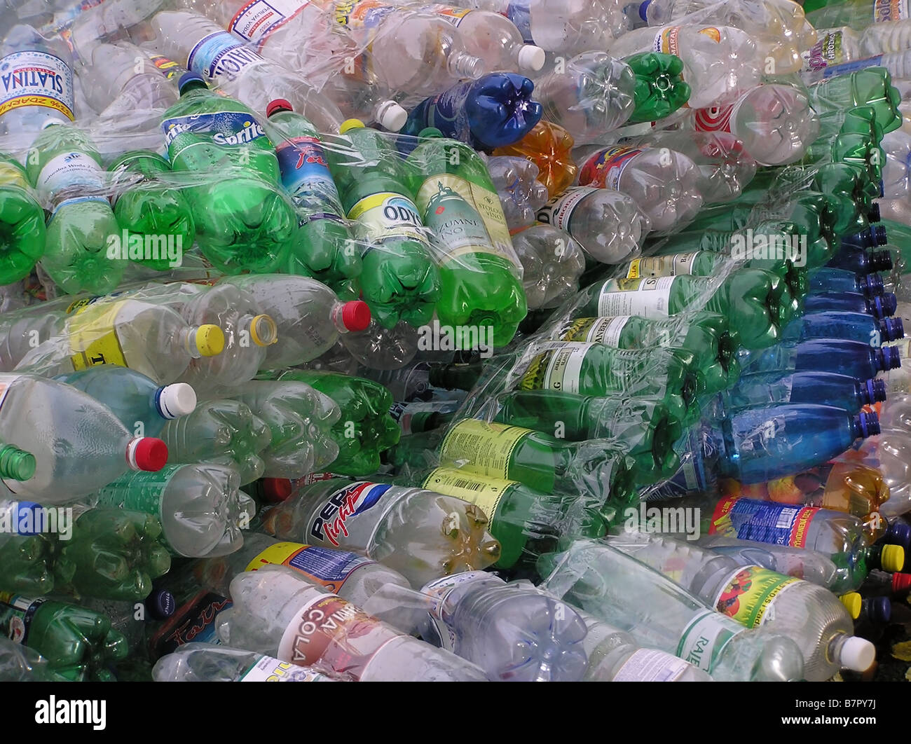 Plastic rest many separate rubbish municipal garbage hi-res stock ...