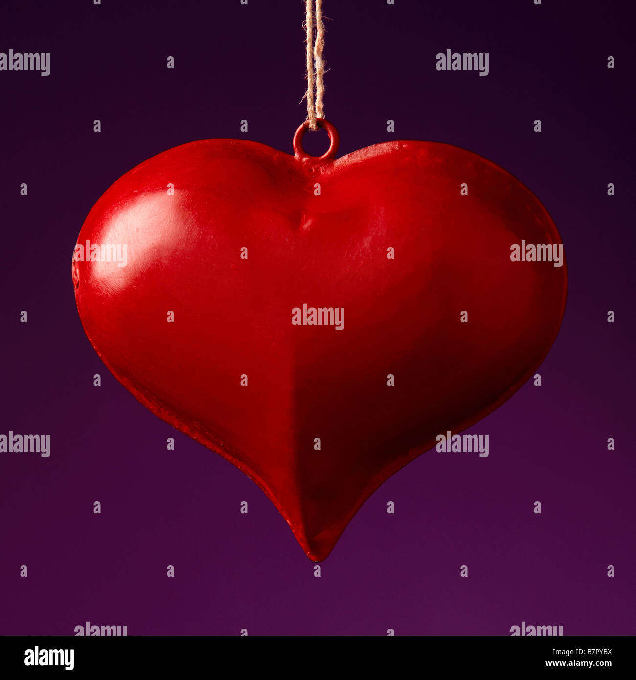 Red metal love heart Stock Photo - Alamy