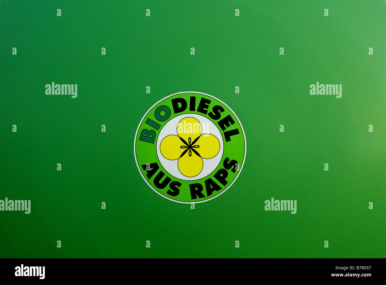 Biodiesel tank containing diesel produced from oil seed rape, Wagenfeld ...