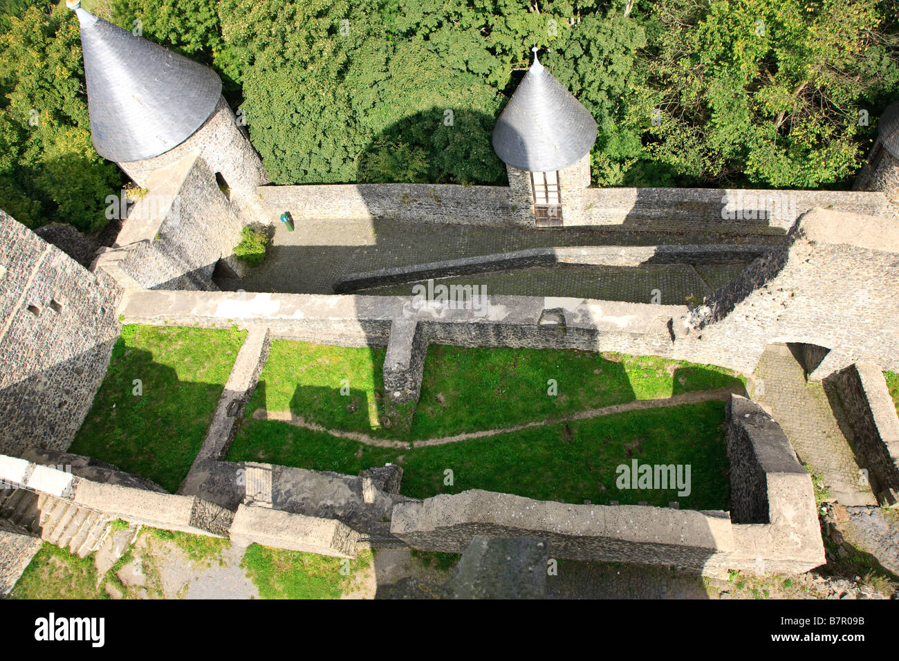 Ruin of the Nürburg Castle in the middle of the Nürburgring in the city ...