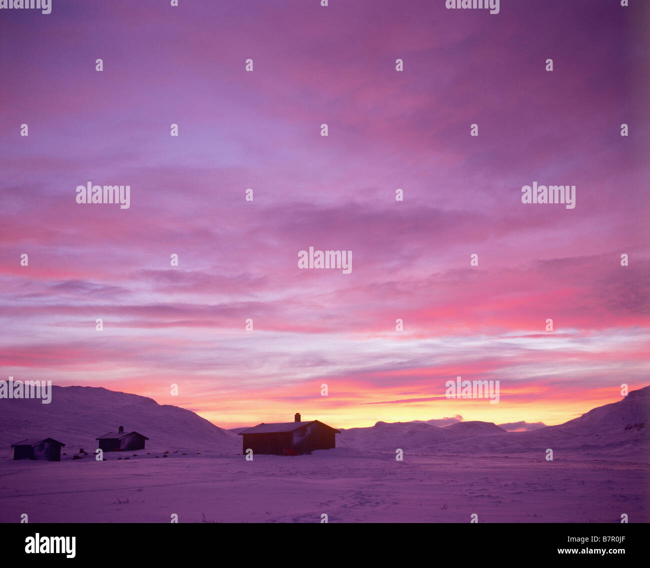 snowy landscape - dim Stock Photo - Alamy