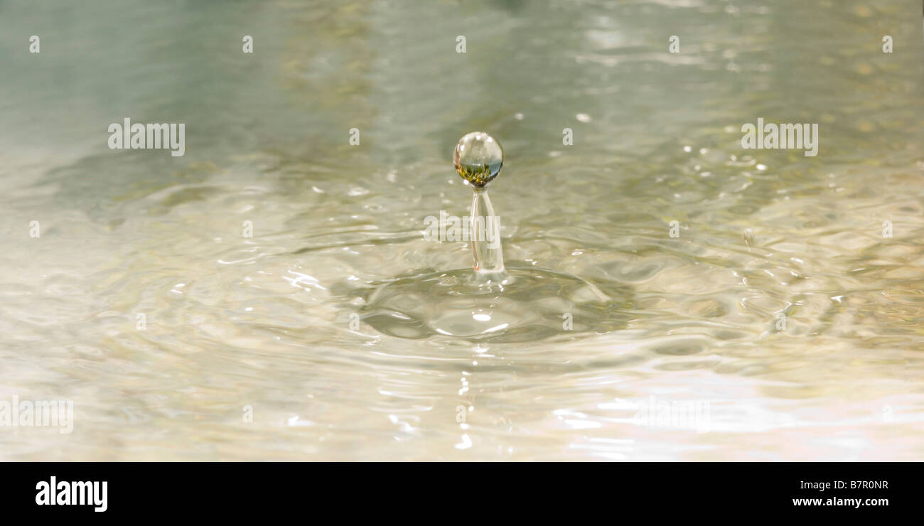 Close up of water droplet hitting the surface of water Studio Alaska ...