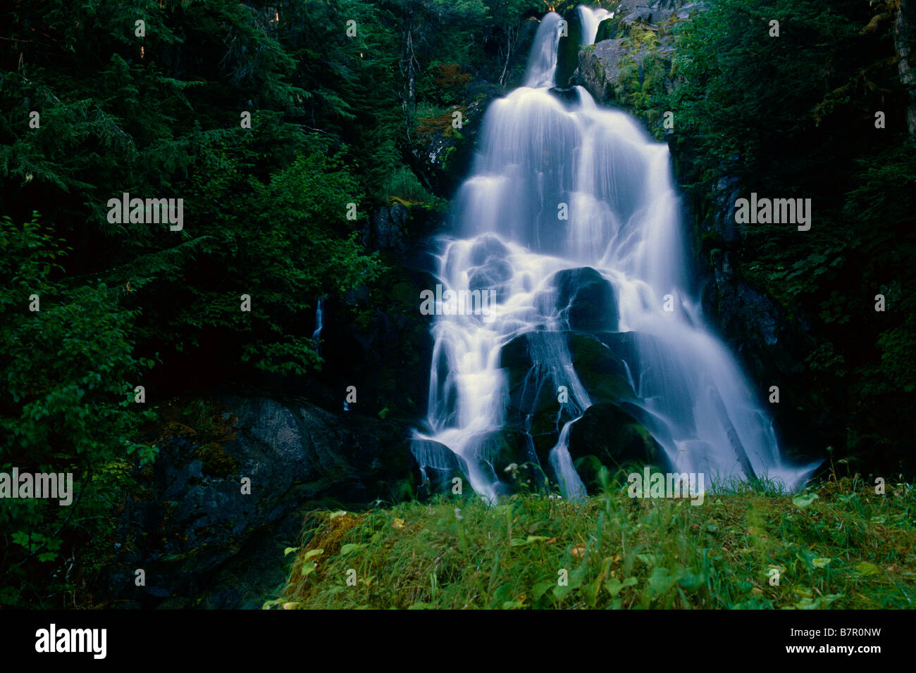 Waterfall in Berners Bay Tongass National Forest Southeast Alaska ...