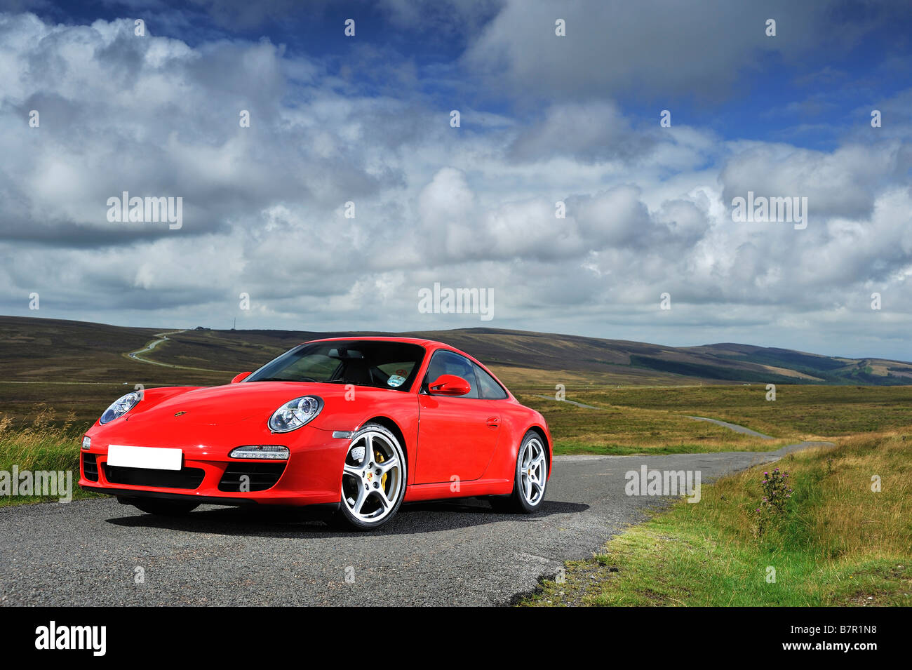 Red Porsche 997 Carrera Sportscar Stock Photo - Alamy