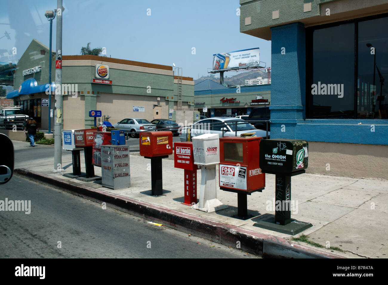 Multicolored Multicoloured newsstands roadside vending machines Stock ...