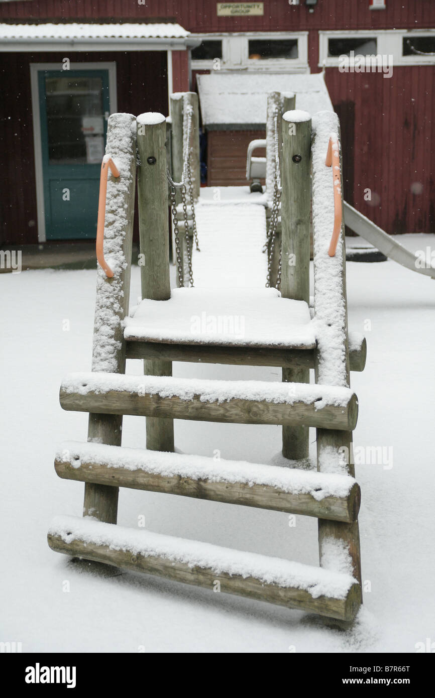 Wooden swing bridge hi-res stock photography and images - Alamy