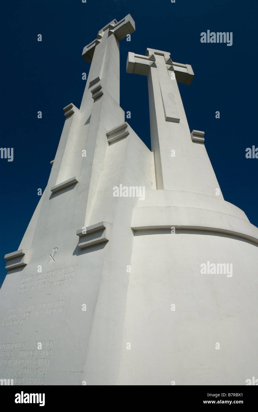 The Three Crosses monument in Vilnius Stock Photo - Alamy