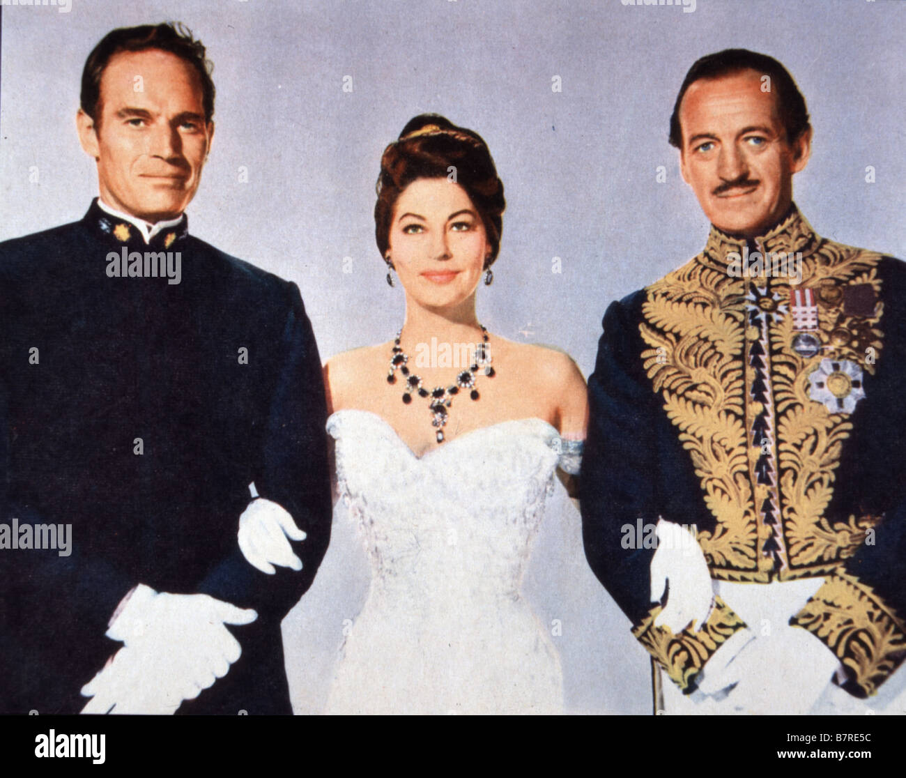 1963 usa charlton heston ava gardner david niven director hi-res stock ...