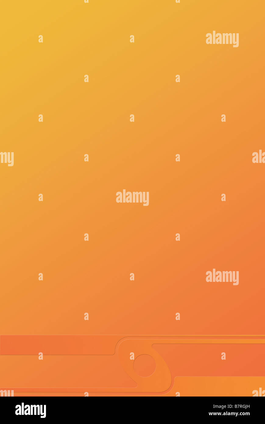 Orange gradient background template with design on bottom Stock Photo ...