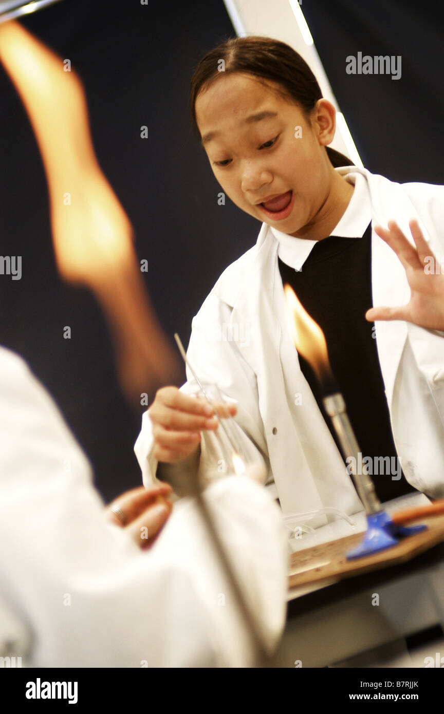 secondary school pupil in science practical lesson Stock Photo - Alamy