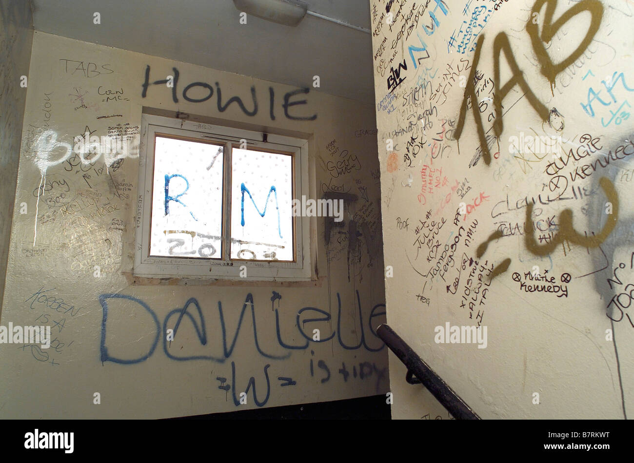 Graffiti in and around houses Stock Photo - Alamy