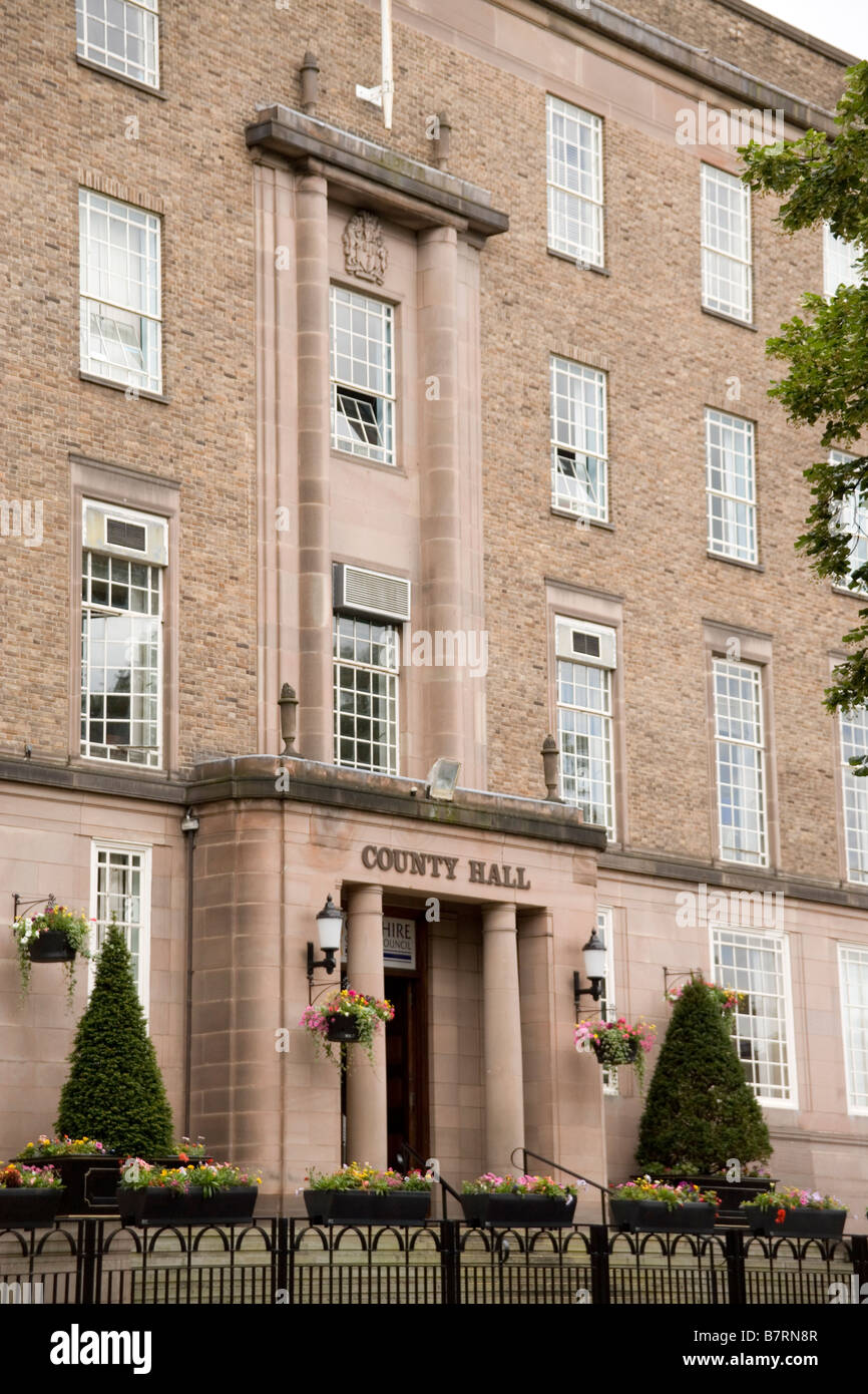 County Hall, the council offices in Chester city, England Stock Photo ...