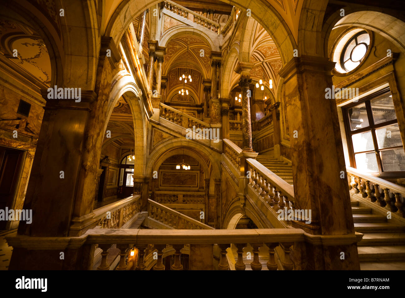 Marble staircase at Glasgow City Chambers Stock Photo - Alamy