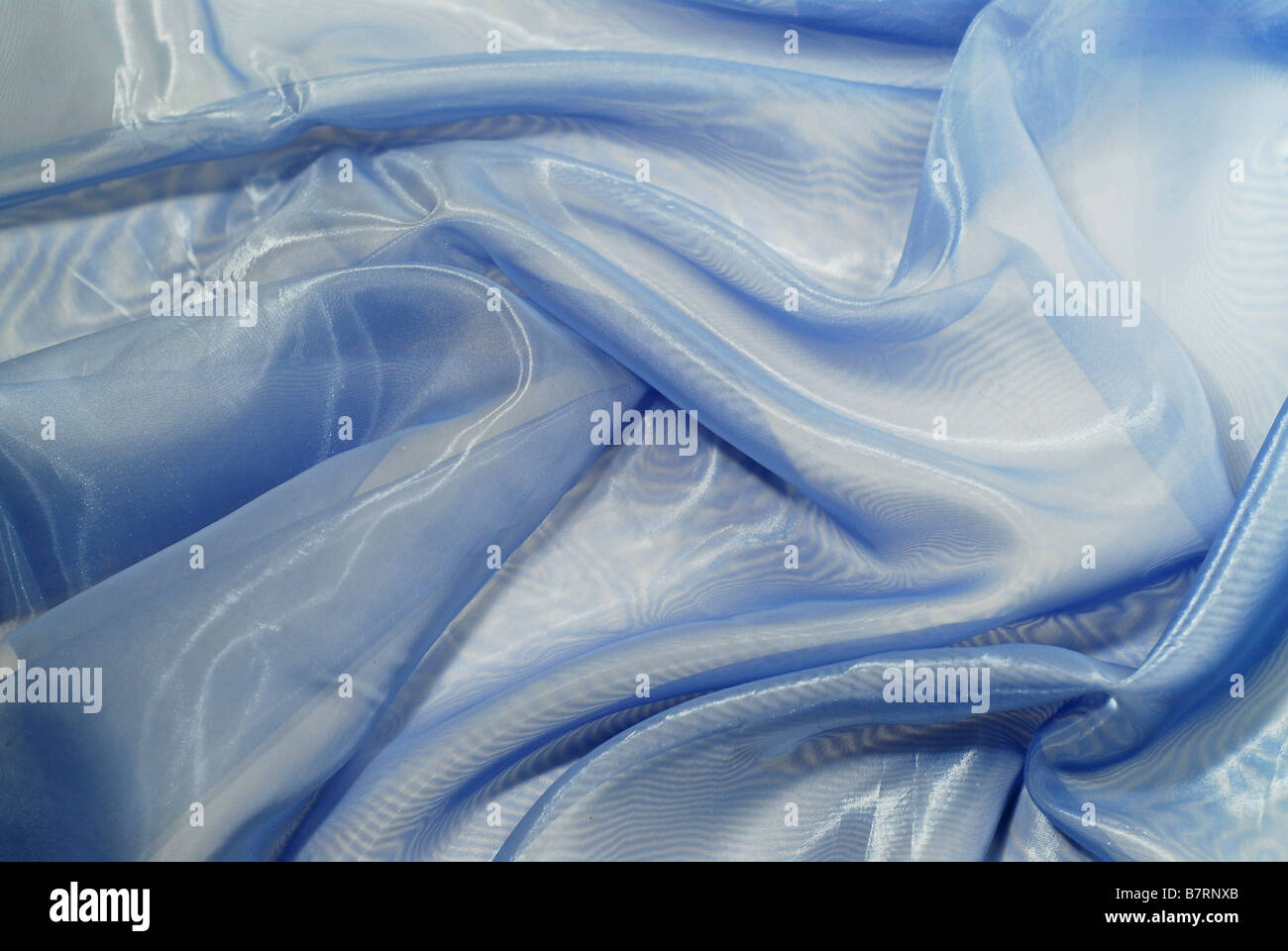 Blue wrinkled fabric background Stock Photo - Alamy