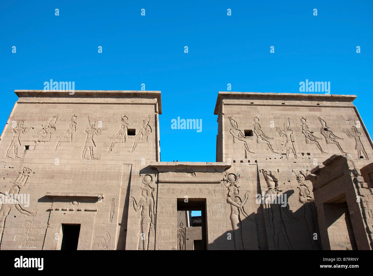 The first pylon of the temple of horus hi-res stock photography and ...