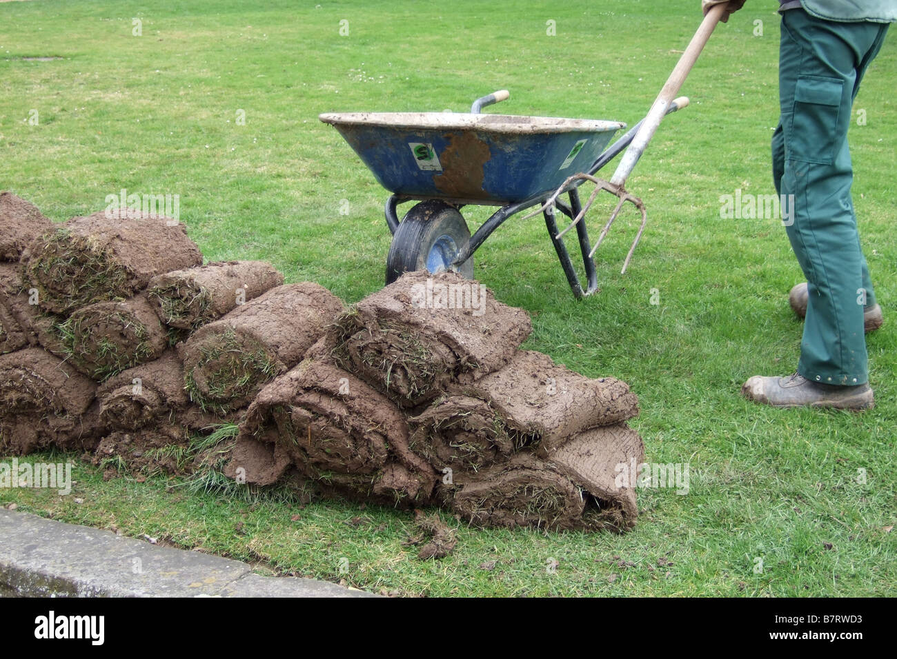 Rolled sod hi-res stock photography and images - Alamy