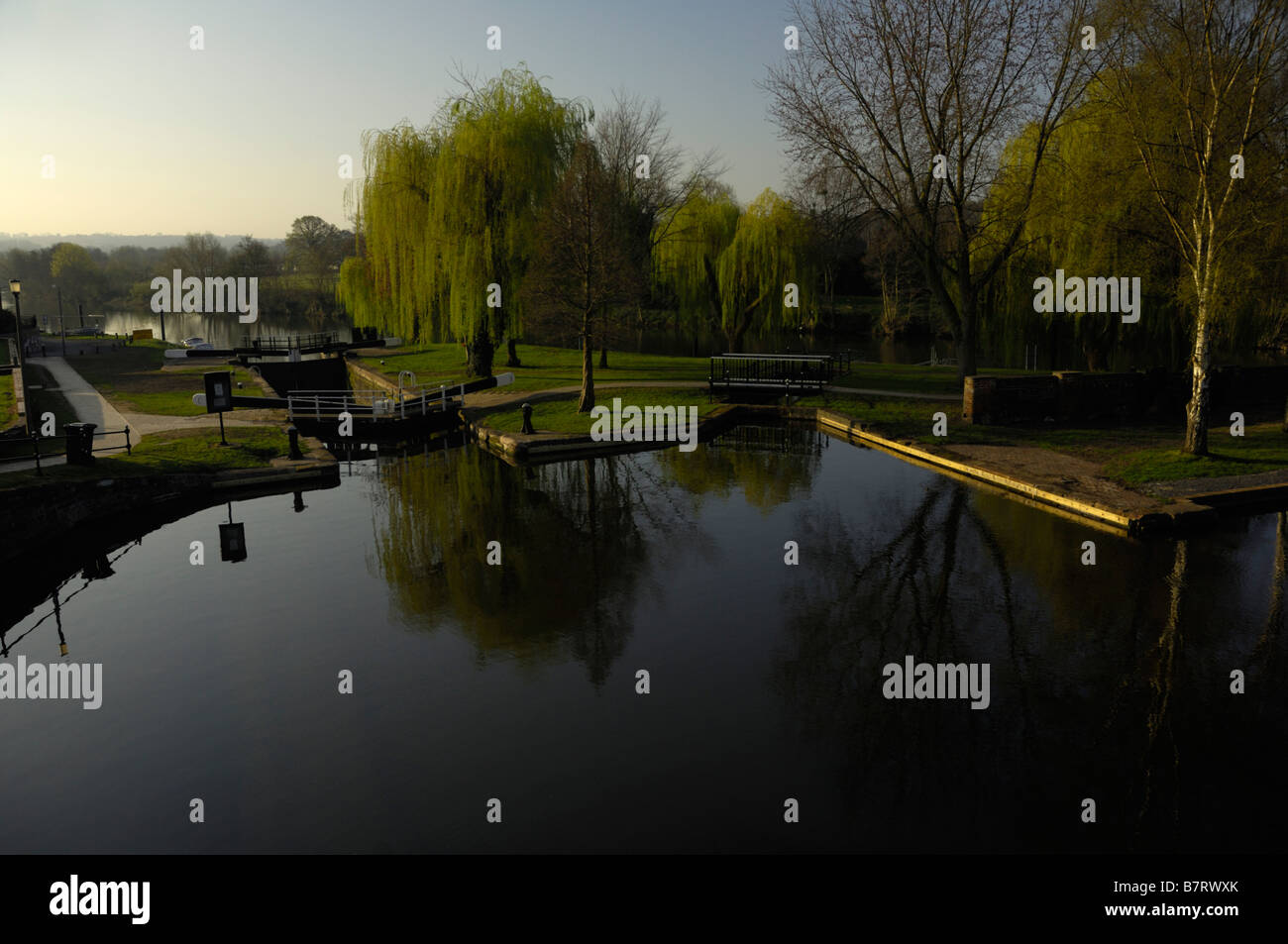 View of the lower basin on the Staffordshire and Worcestershire Canal ...
