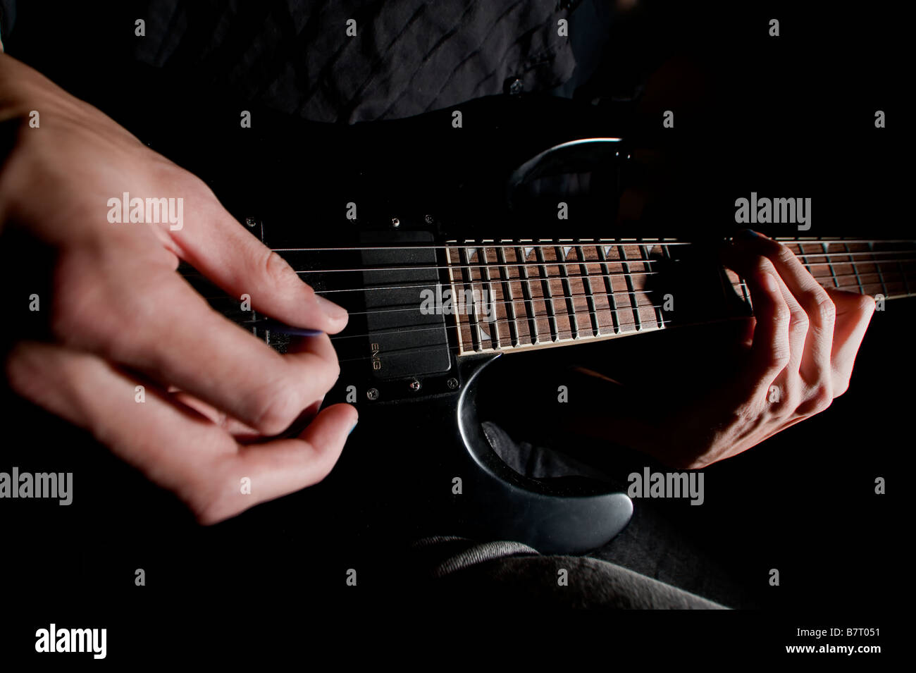 Close Up Of Hands Playing A Guitar Stock Photos & Close Up Of Hands ...