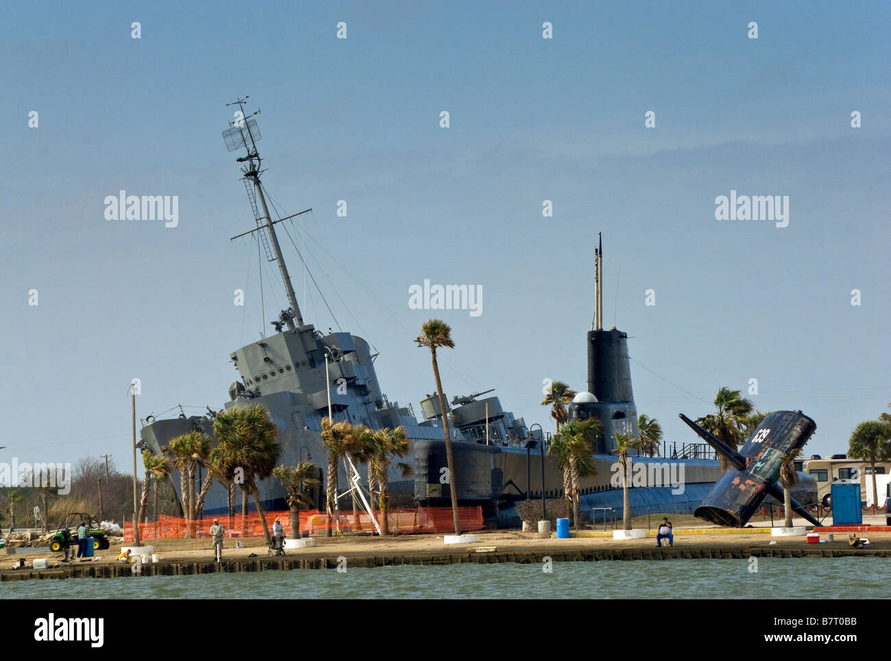 USS Stewart destroyer and USS Cavalla submarine museum display ships ...