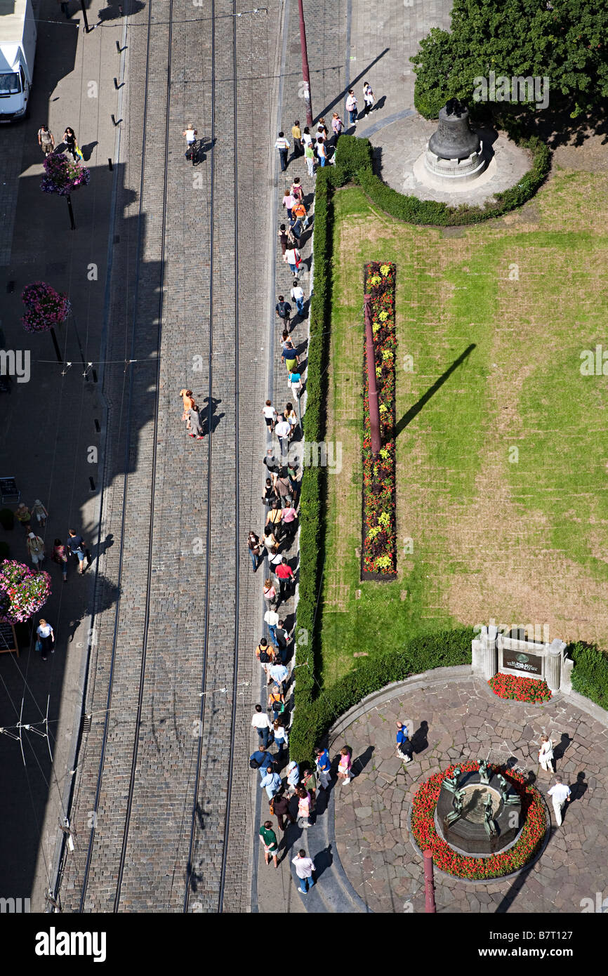Aerial of group of people walking hi-res stock photography and images ...