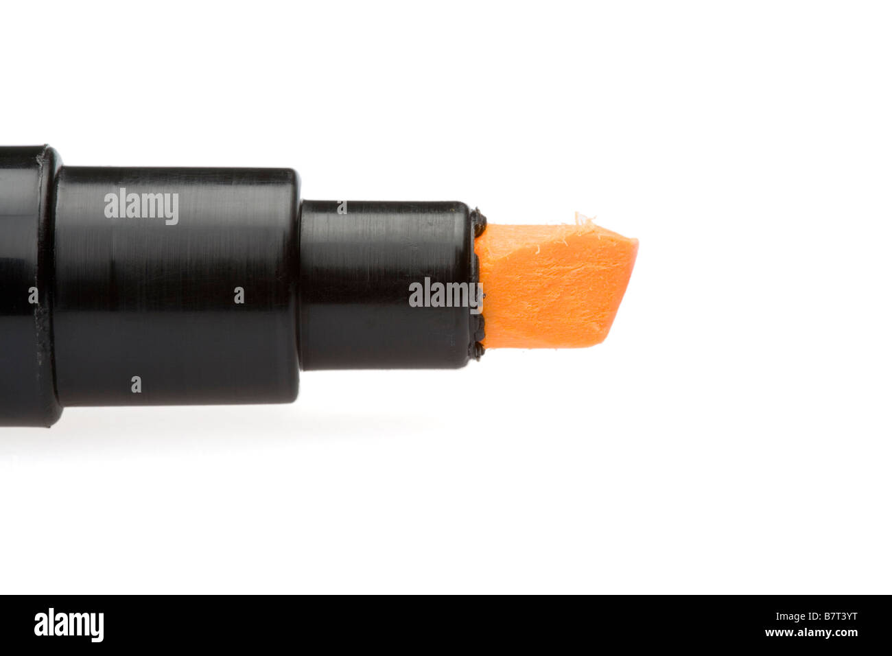 Orange felt tip highlighter pen Stock Photo - Alamy