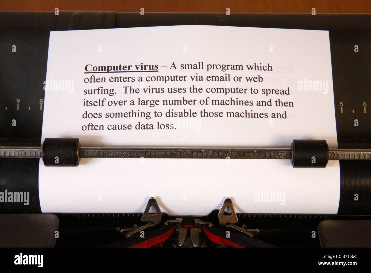 Definition of Computer-Virus in typewriter Stock Photo - Alamy